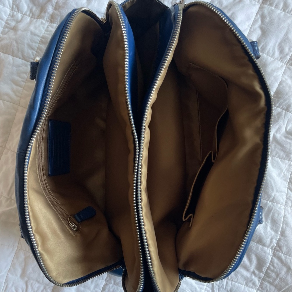Bright Blue Butter Soft Leather Coach Bag - Gem